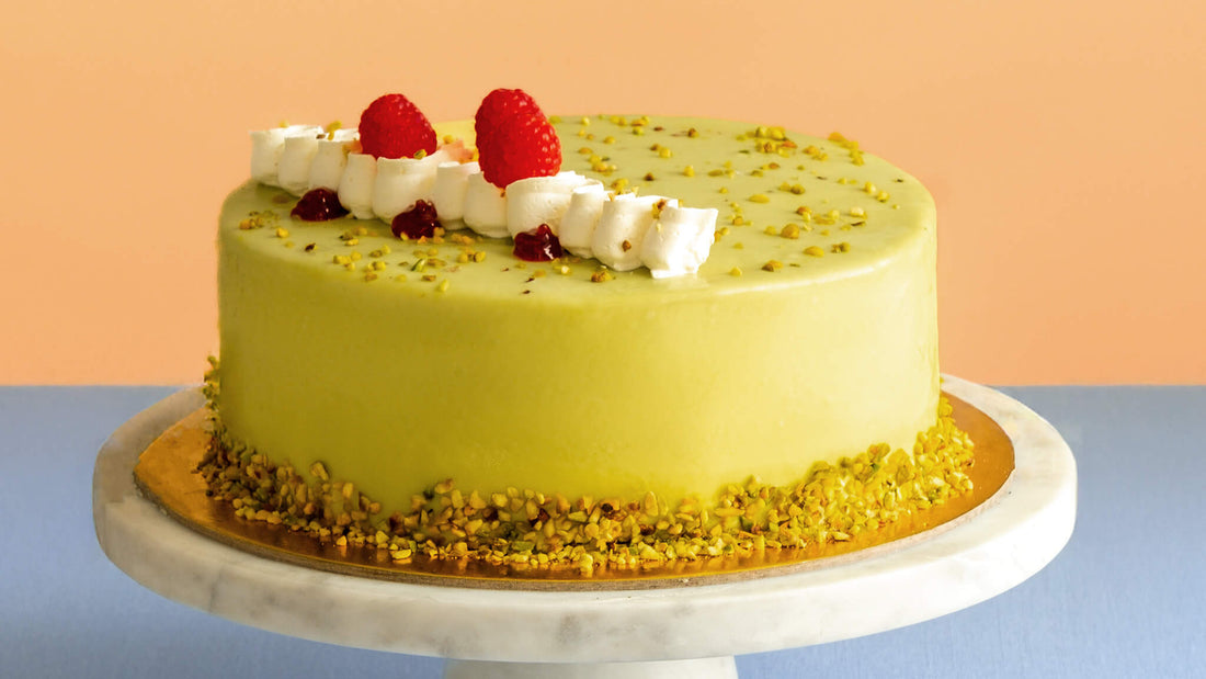 Pistachio & Raspberry Cake – Heriots
